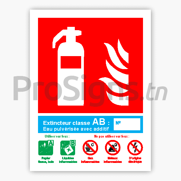 HN.F.EX040 - Extincteur classe A-B - ProSigns